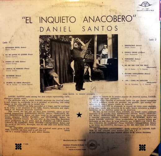 Disco de Vinilo Daniel Santos - El inquieto anacobero | El Surco Ecuador