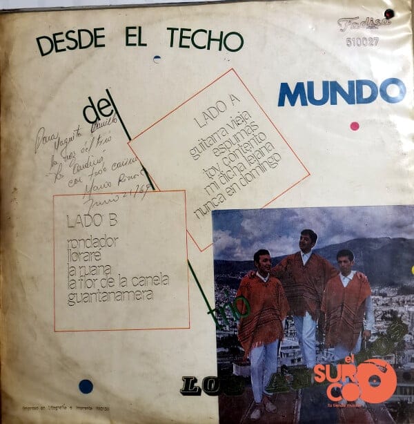 Vinilos de Trío Los Andinos - Desde El Techo Del Mundo Vinyl Record