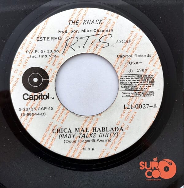 Disco de Vinilo The Knack - Baby Talks Dirty / I Want Ya | El Surco Ecuador