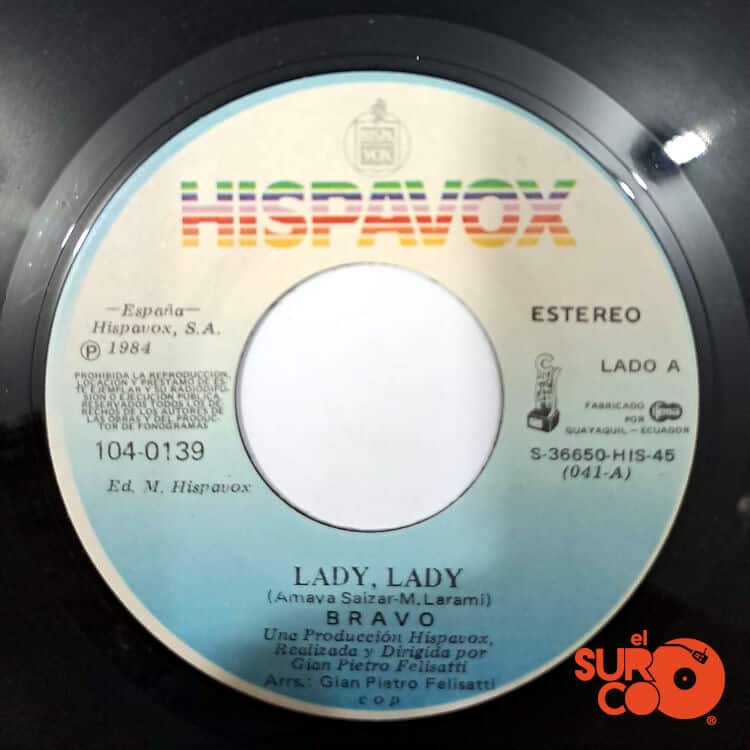 Disco de Vinilo Bravo - Lady, Lady / Dime Por Que | El Surco Ecuador
